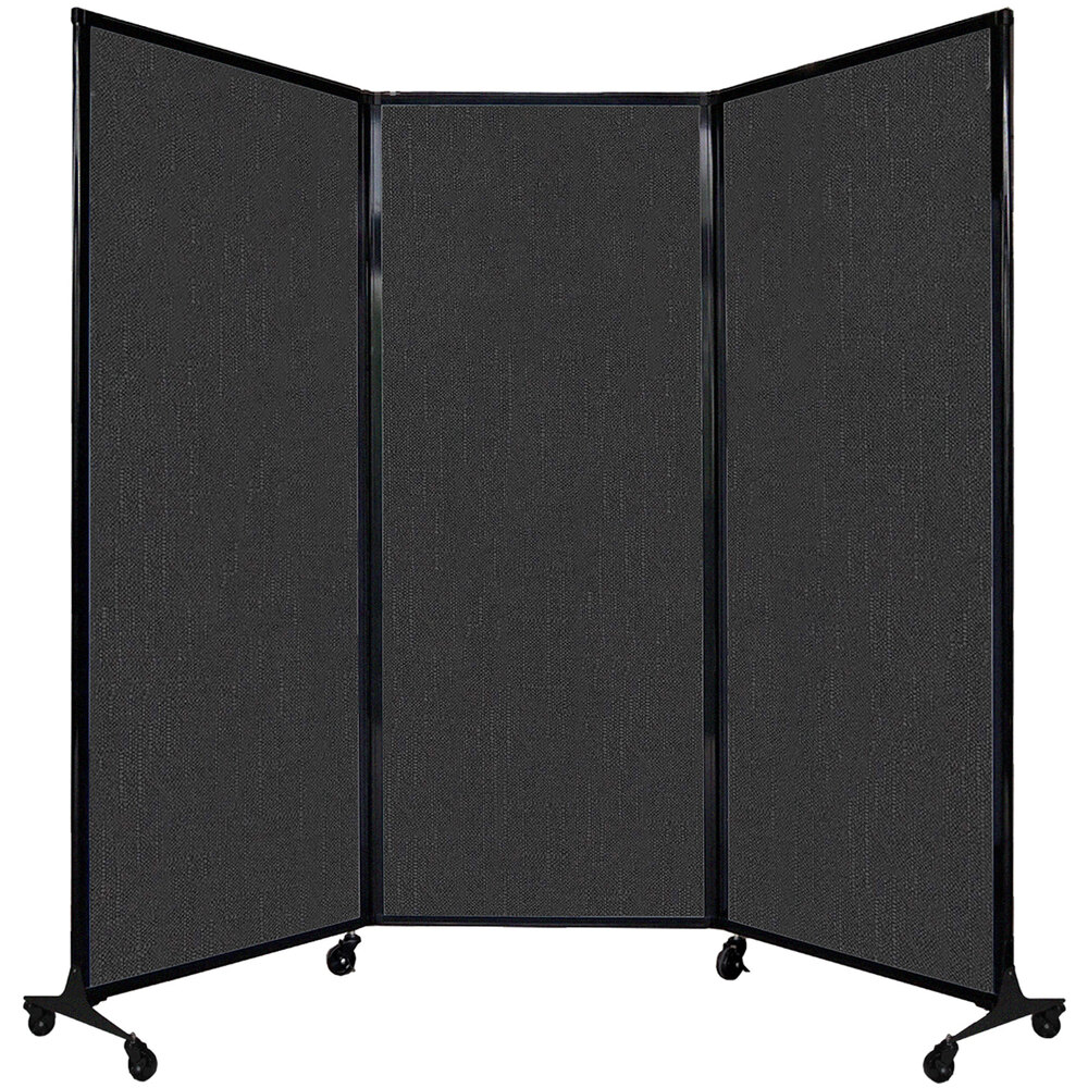 Versare 1821142 Black Quick-Wall Folding Portable Room Divider - 8' 4 ...
