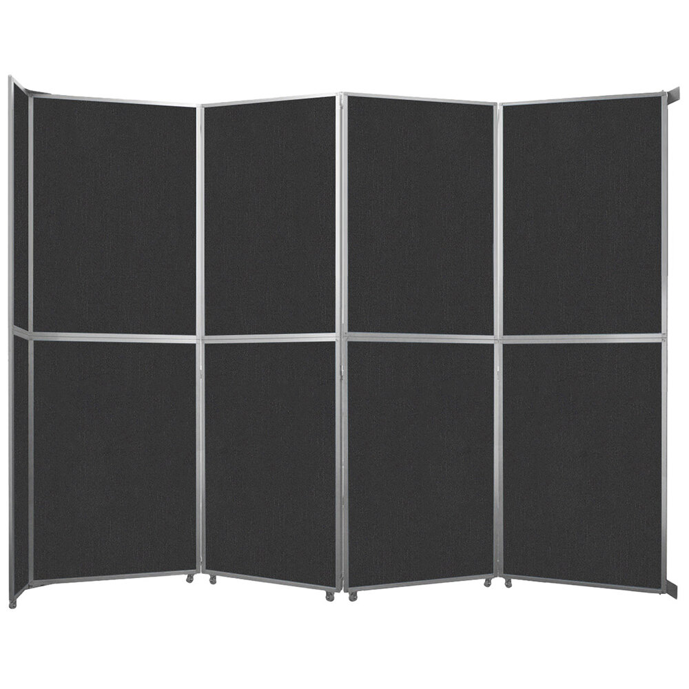 Versare 1070402-2 Black Operable Wall Folding Room Divider - 15' 7" x ...