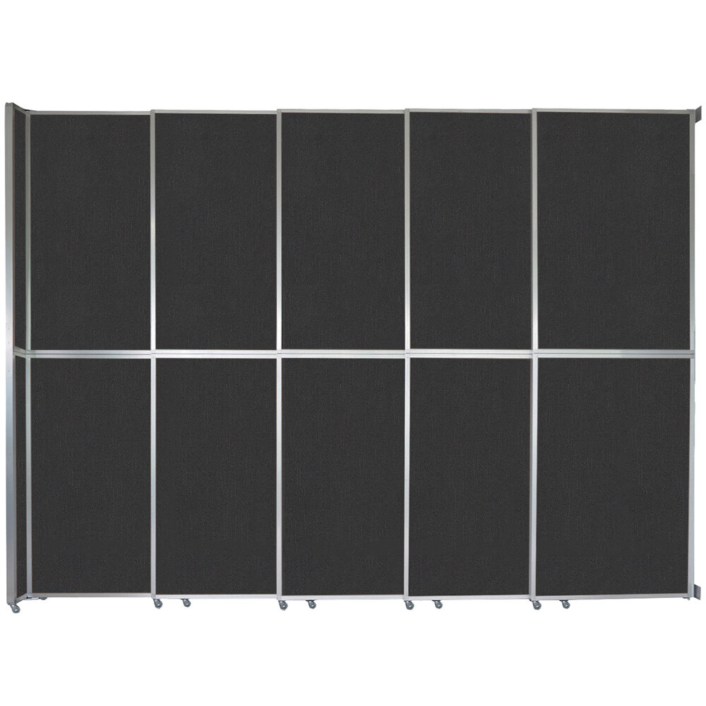 Versare 1072502-2 Black Operable Wall Sliding Room Divider - 15' 7" x ...