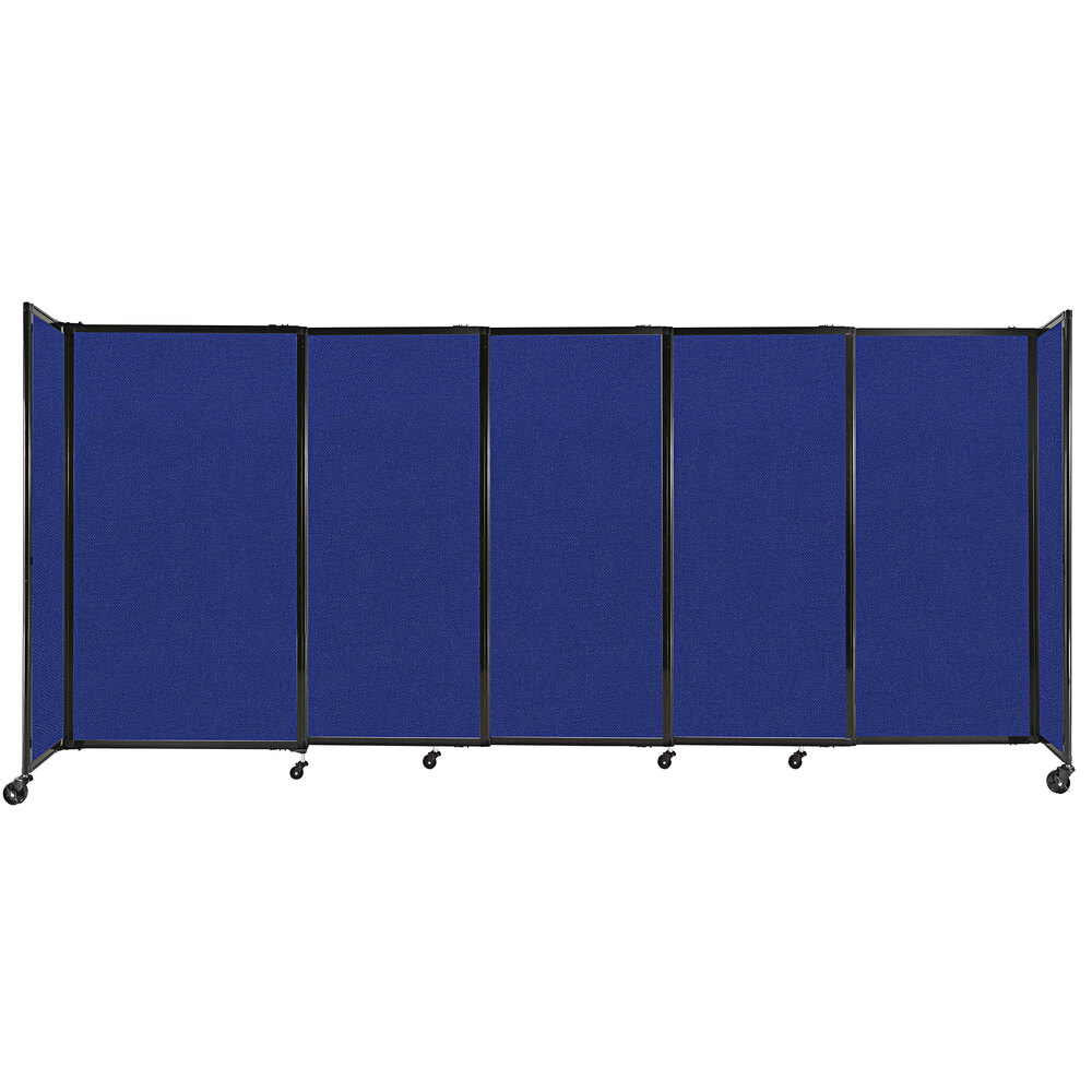 Versare 1460505 Royal Blue StraightWall Sliding Room Divider - 11' 3" x 5'