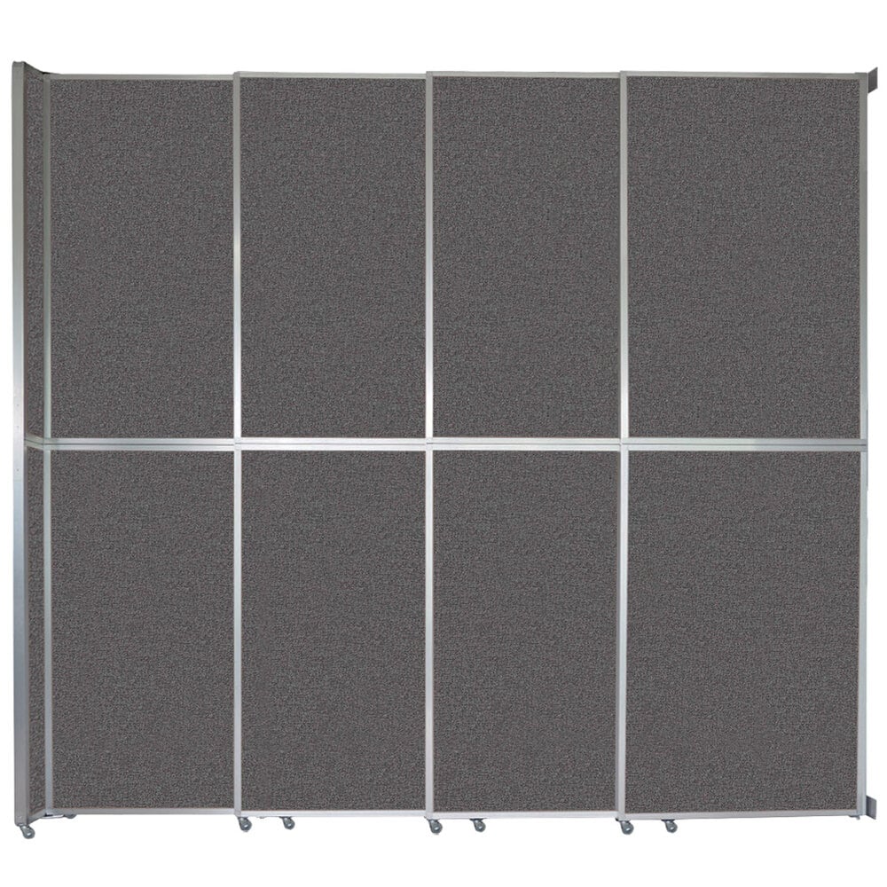 Versare 1072407-2 Charcoal Gray Operable Wall Sliding Room Divider - 12 ...
