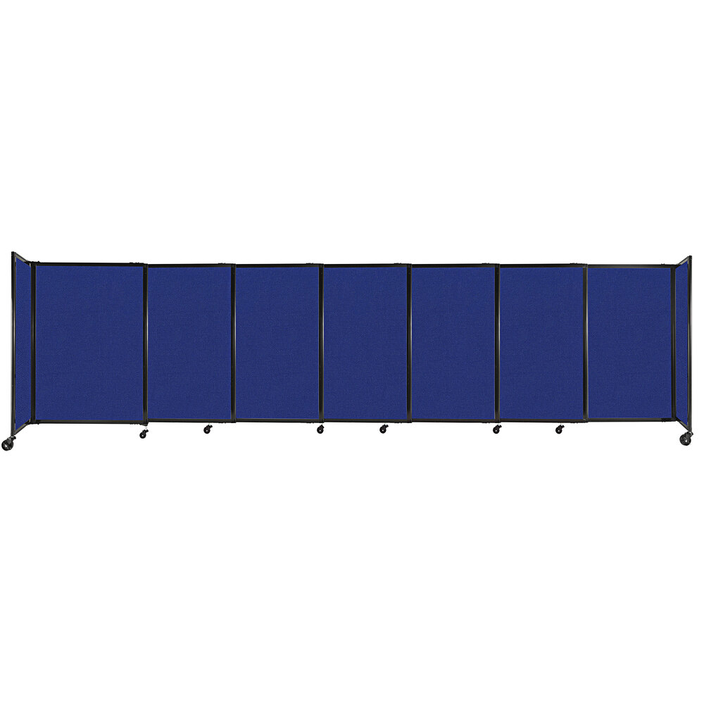 Versare 1448705 Royal Blue StraightWall Sliding Room Divider - 15' 6" x 4'