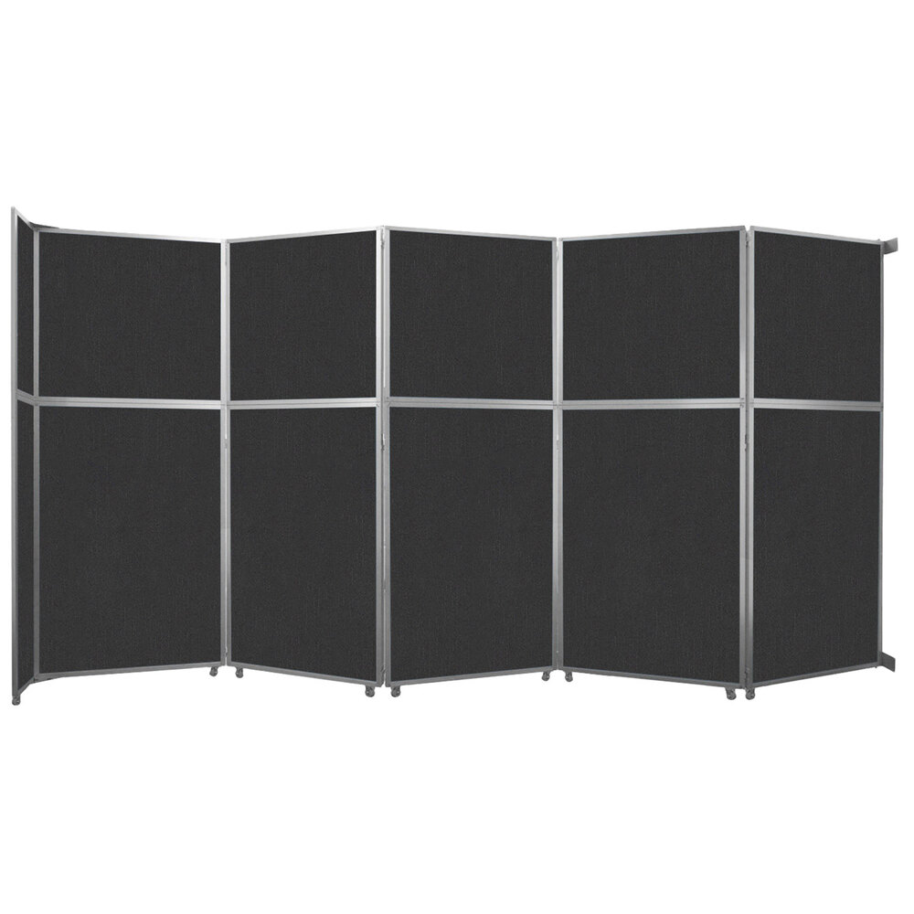 Versare 1070502-1 Black Operable Wall Folding Room Divider - 19' 6" x ...