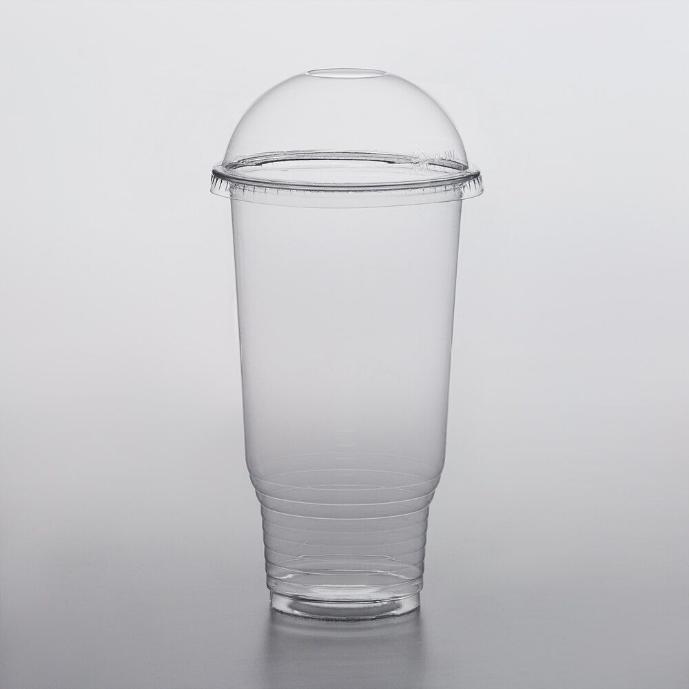 Choice Heavy Duty 32 oz. Pedestal Heavy Weight Clear PET Plastic Cold ...