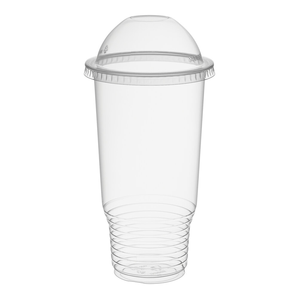 Choice Heavy Duty 32 oz. Pedestal Heavy Weight Clear PET Plastic Cold ...