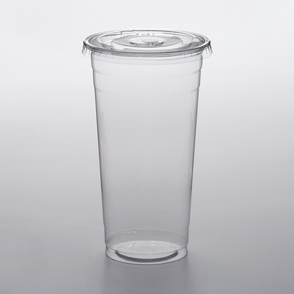 Choice Heavy Duty 24 oz. Heavy Weight Clear PET Plastic Cold Cup with ...