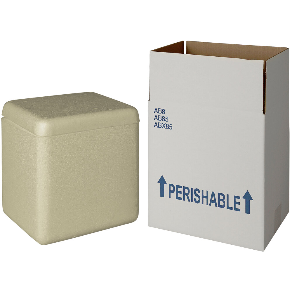 Insulated Shipping Box with Biodegradable Cooler 9 5/8" x 7 3/4" x 10 1 ...