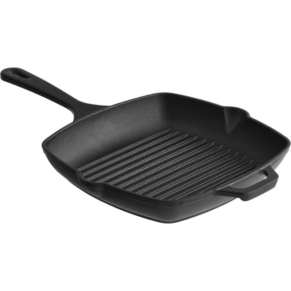 Valor 10" x 10" Pre-Seasoned Square Cast Iron Grill Pan