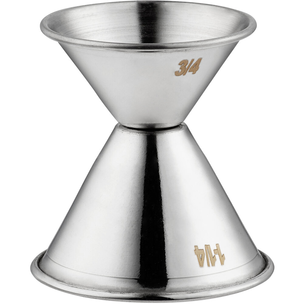 American Metalcraft J202A .75 oz. & 1.25 oz. Stainless Steel Jigger