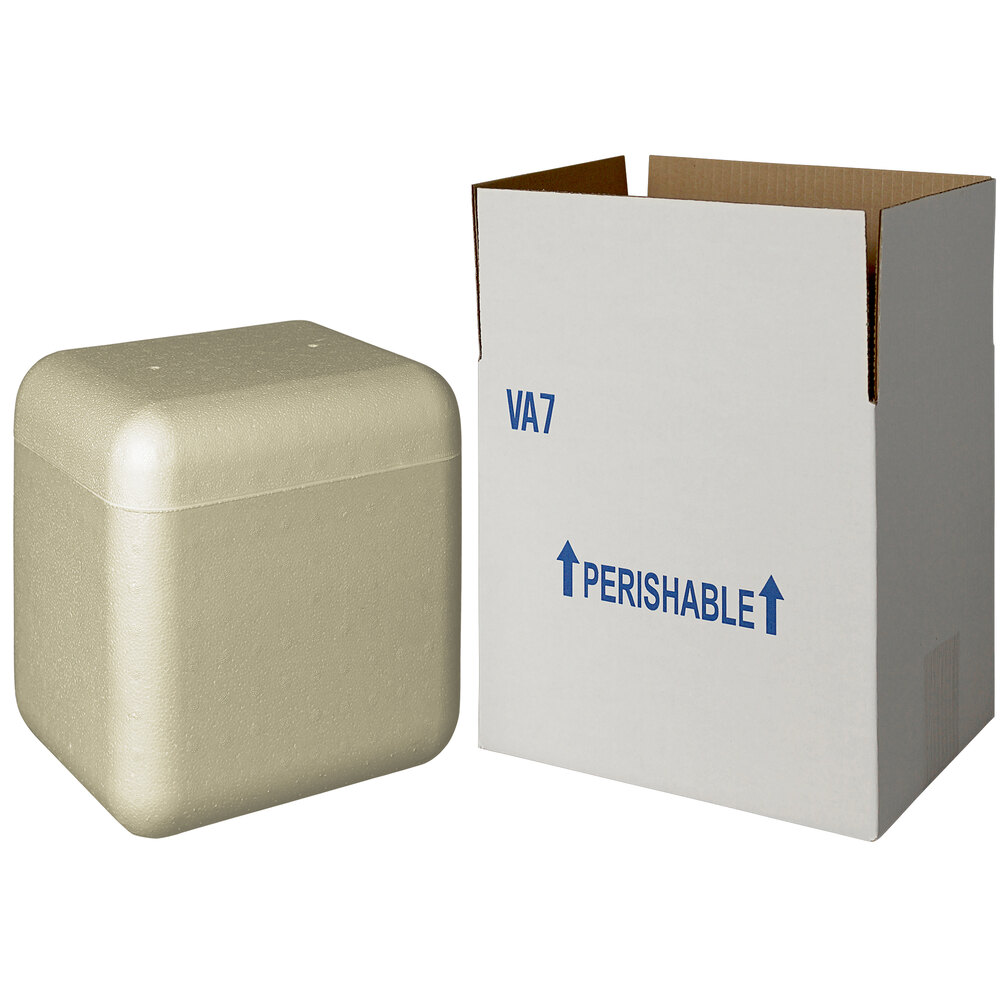 Insulated Shipping Box with Biodegradable Cooler 7 3/4" x 5 7/8" x 8 7/ ...