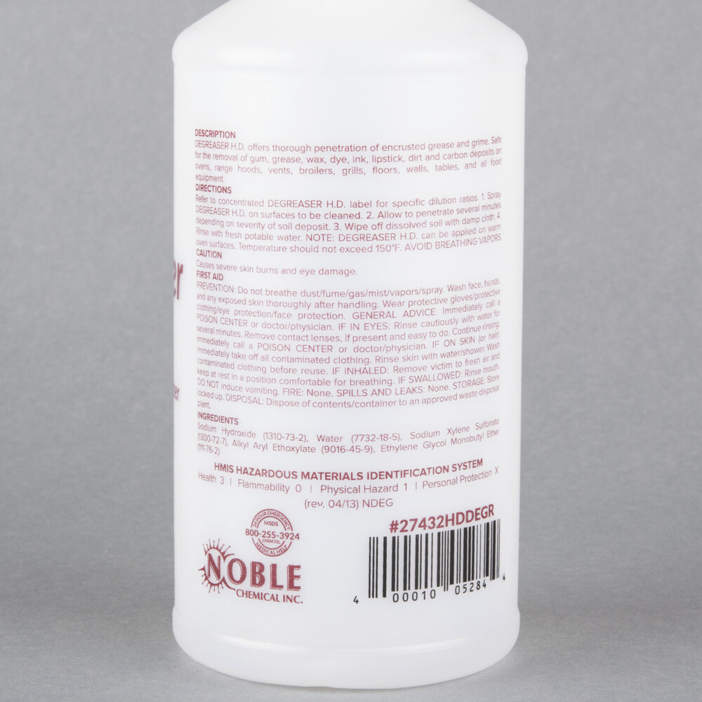 32 oz. Labeled Bottle for Noble Chemical Heavy Duty Degreaser (IMP 5032WG)