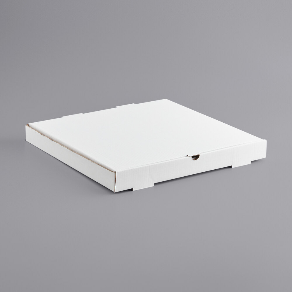 Choice 18" x 18" x 2" White Corrugated Plain Bakery Box - 50/Case