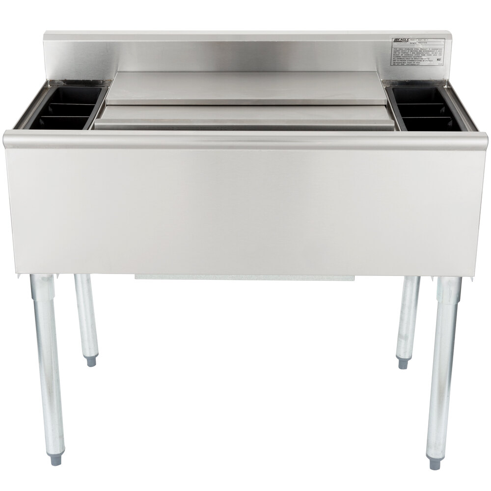Eagle Group B3CT-16D-22-7 24" x 36" Underbar Cocktail / Ice Bin with 7 ...