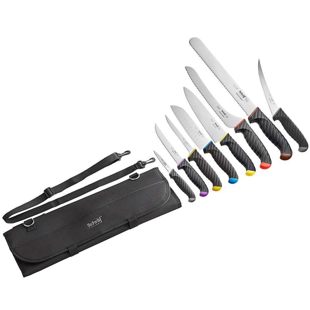 Schraf Build-Your-Own 9-Piece Knife Roll Set