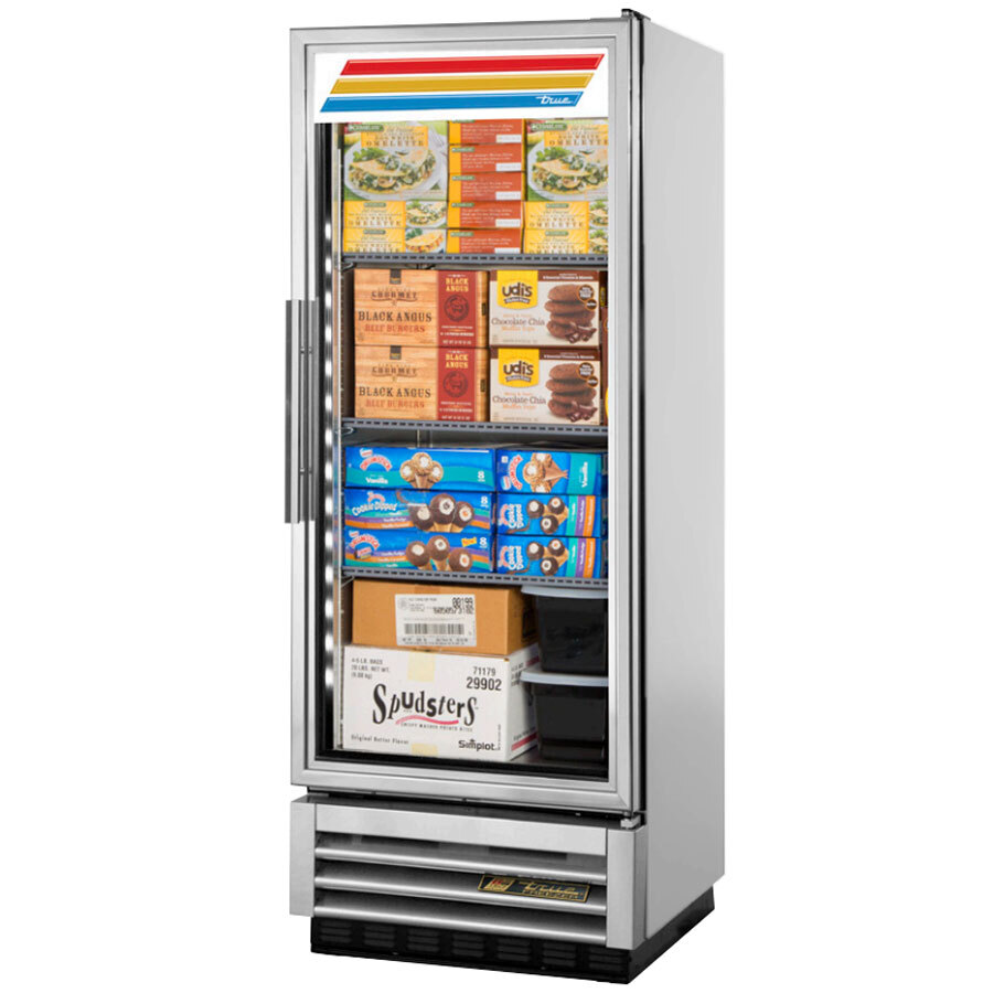 True T-12FG-LD 25" Single Glass Door Reach In Freezer with LED Lighting