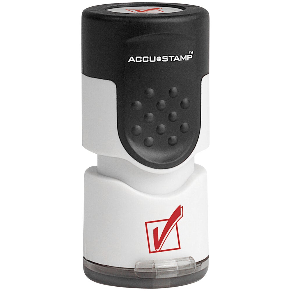Accustamp Red Pre-Inked Check Mark Stamp