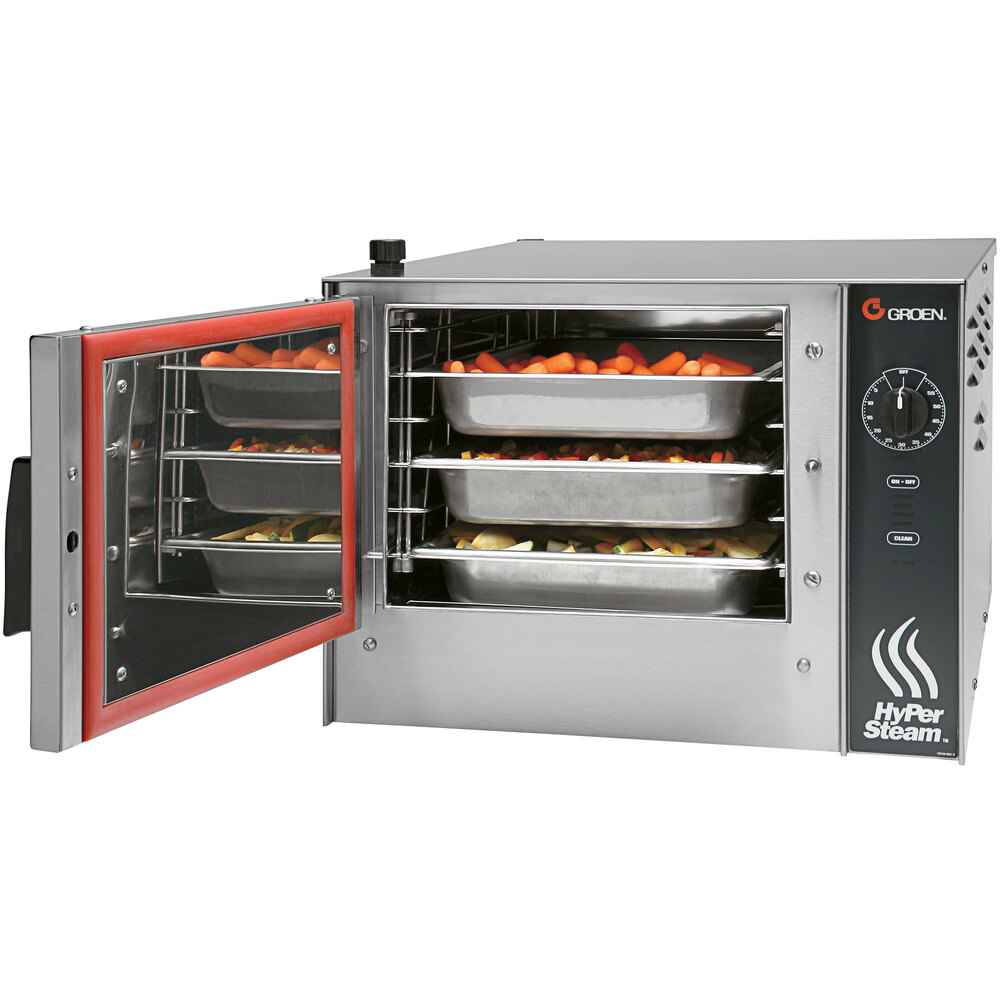 Groen HY-3E 240/1 HyPerSteam Stainless Steel 3-Pan Pressureless ...
