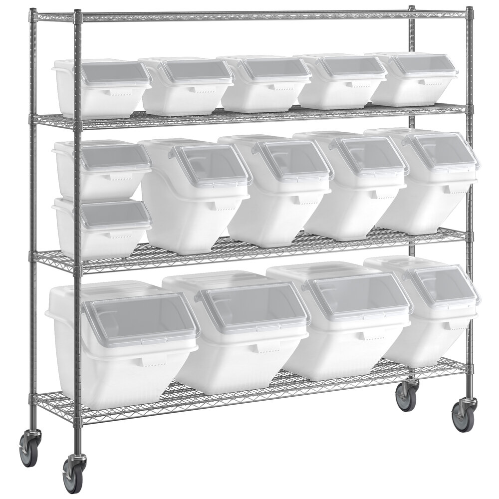 Baker's Lane 18" x 72" Ingredient Bin Shelving Kit with 15 Clip-In ...