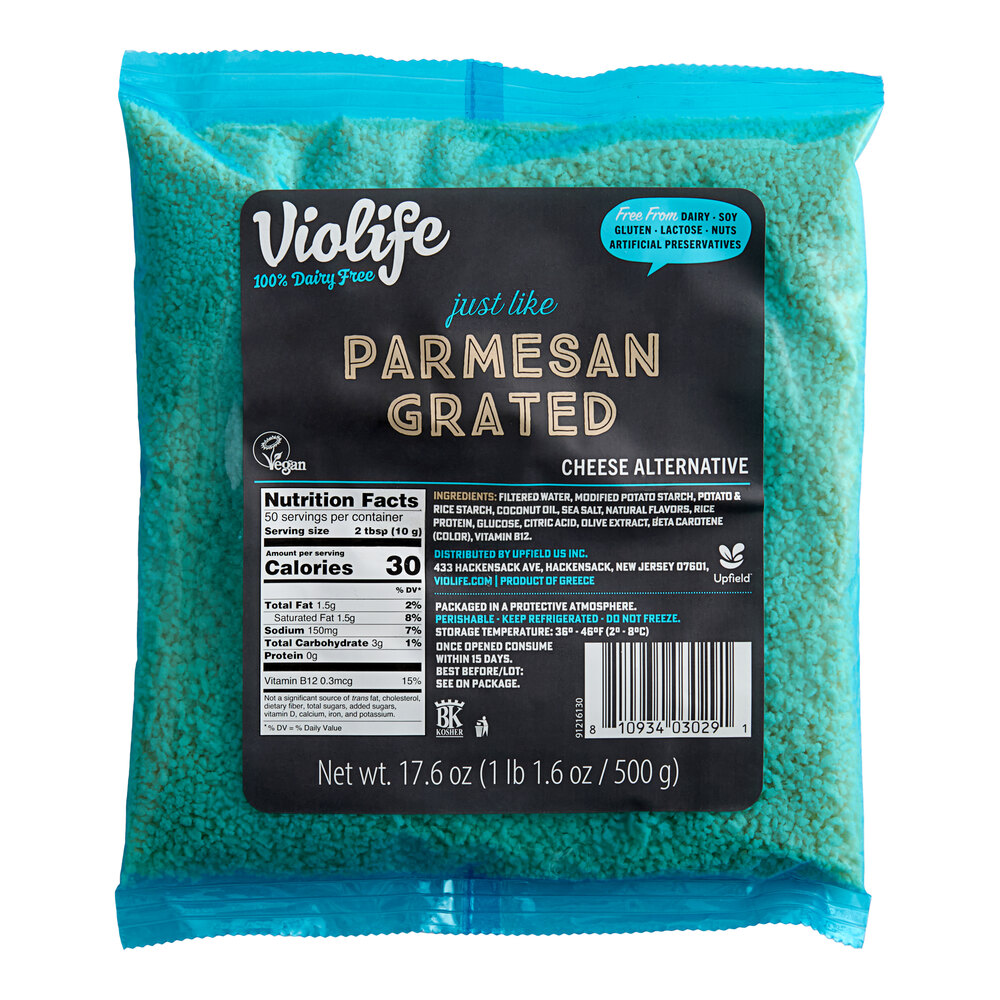 Violife Parmesan Vegan Cheese (Grated, 1.1 lb) - 10/Case