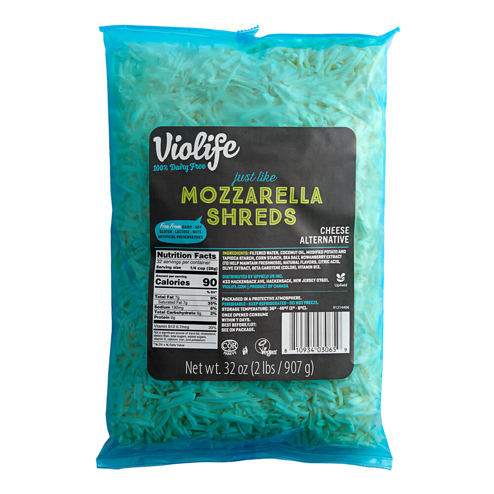 Violife Shredded Mozzarella Cheese (2 lb, Vegan) - 5/Case