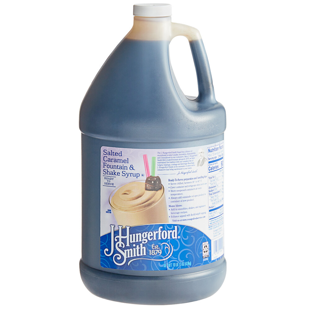 J. Hungerford Smith Salted Caramel Fountain & Milkshake Syrup 1 Gallon