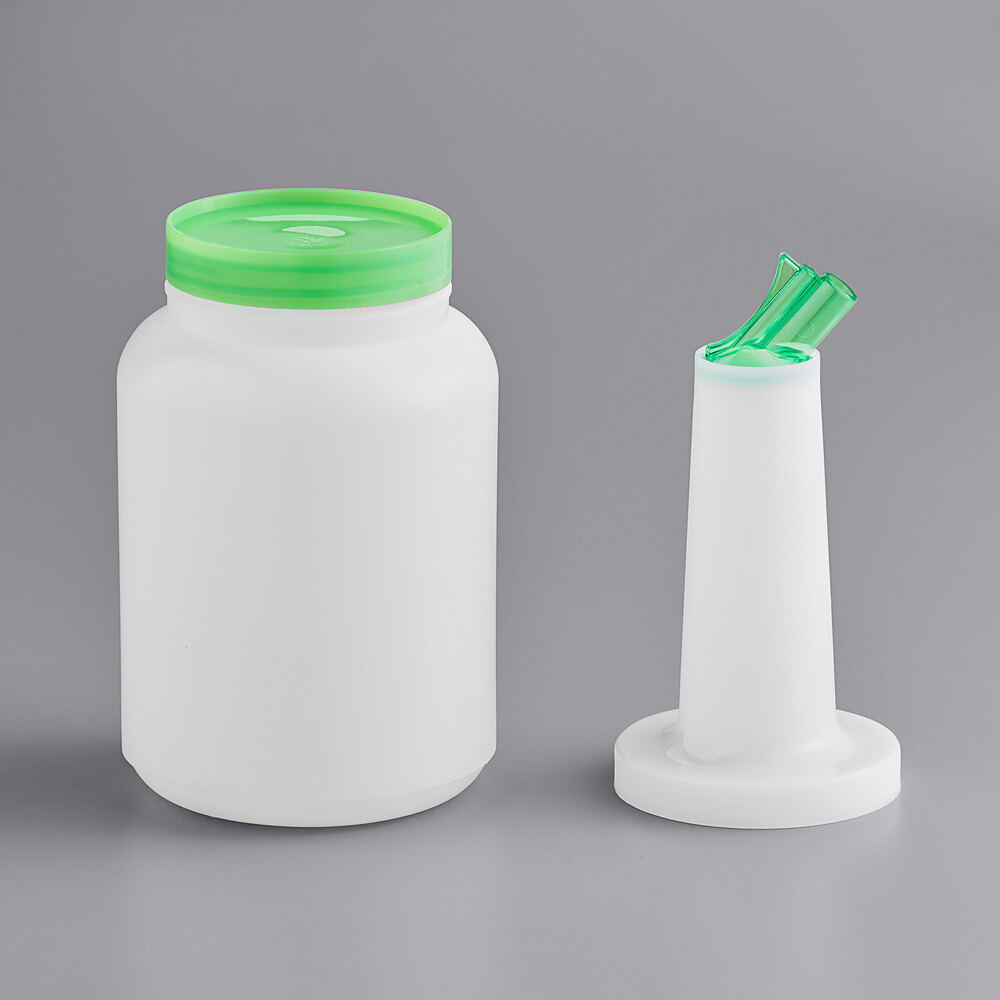 Choice 2 Qt. Pour Bottle with Green Spout and Cap