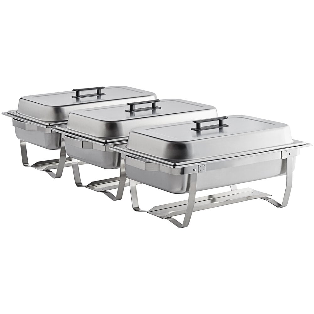 Choice 8 Qt. Chafing Dish (Full Size) - 3/Pack