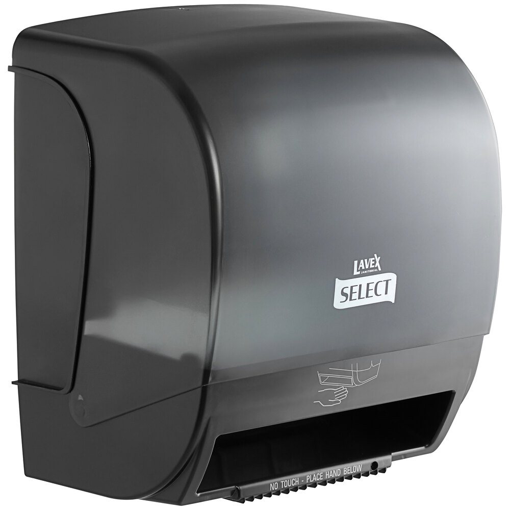 Lavex Select Translucent Black Auto Paper Towel Dispenser with Motion ...