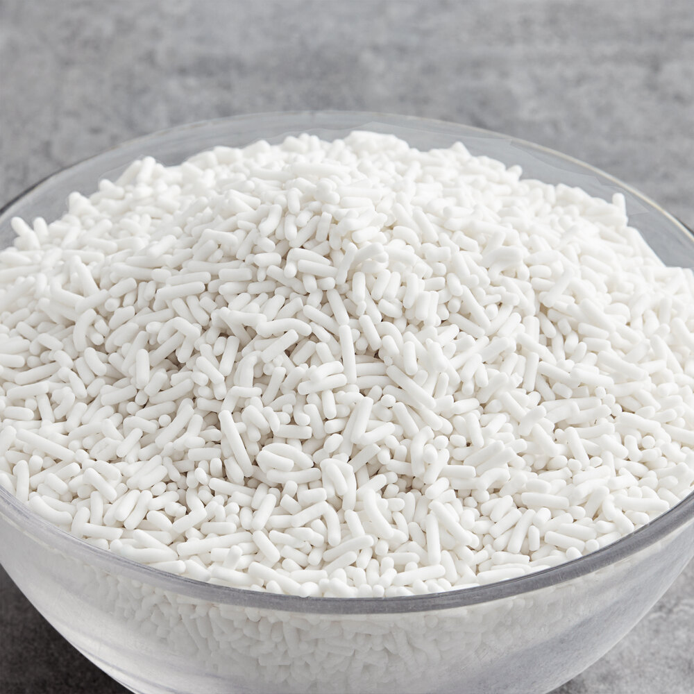 White Sprinkles (10 lb.): In Bulk at WebstaurantStore