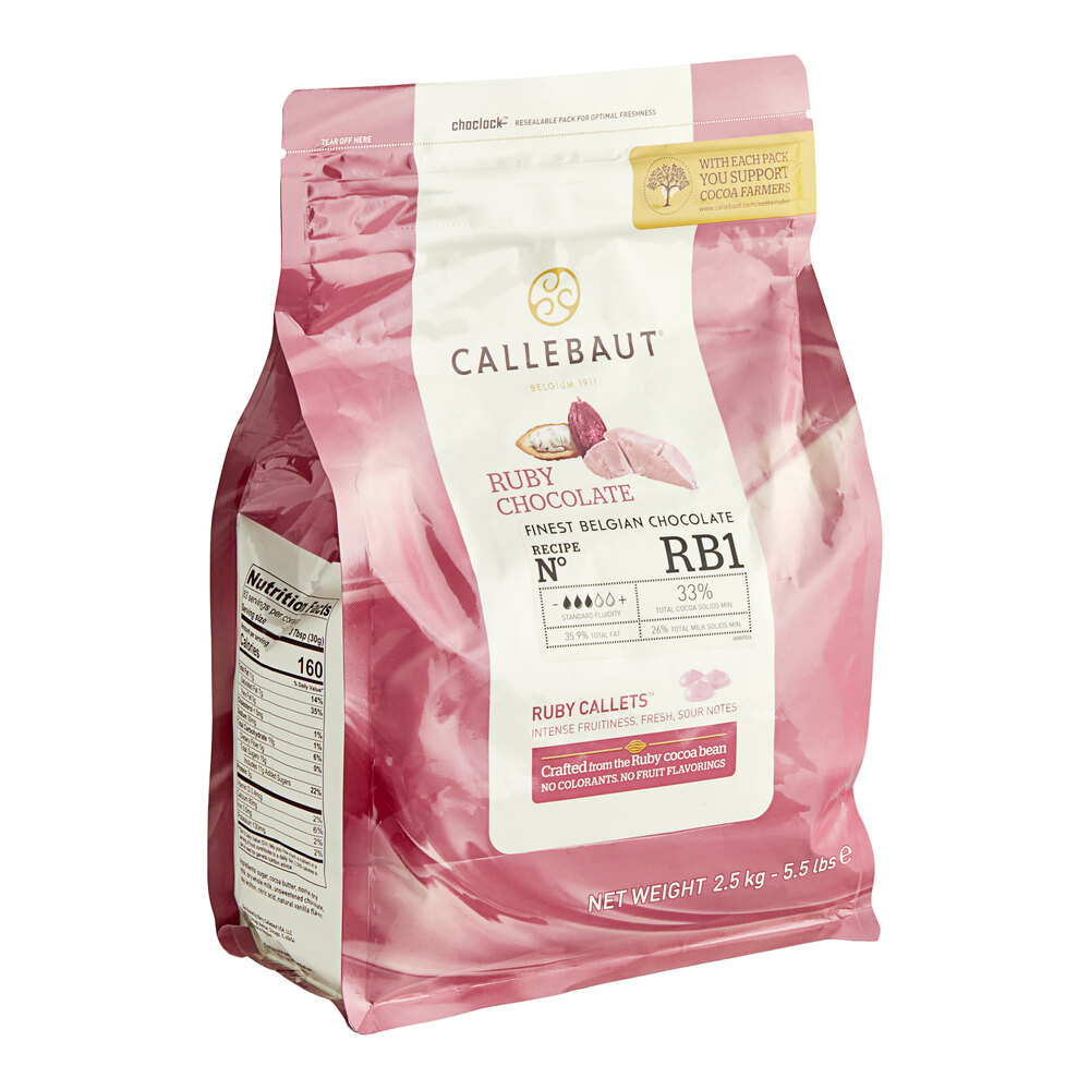 Callebaut RB1 Ruby Couverture Callets™ 5.5 lb.