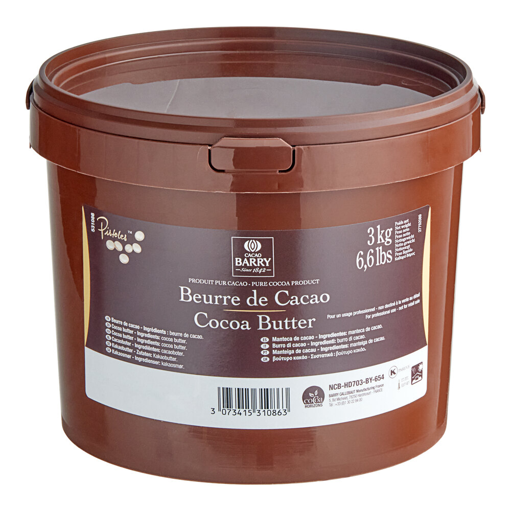 Cacao Barry Cocoa Butter Pistoles 6.6 lb: Free Shipping