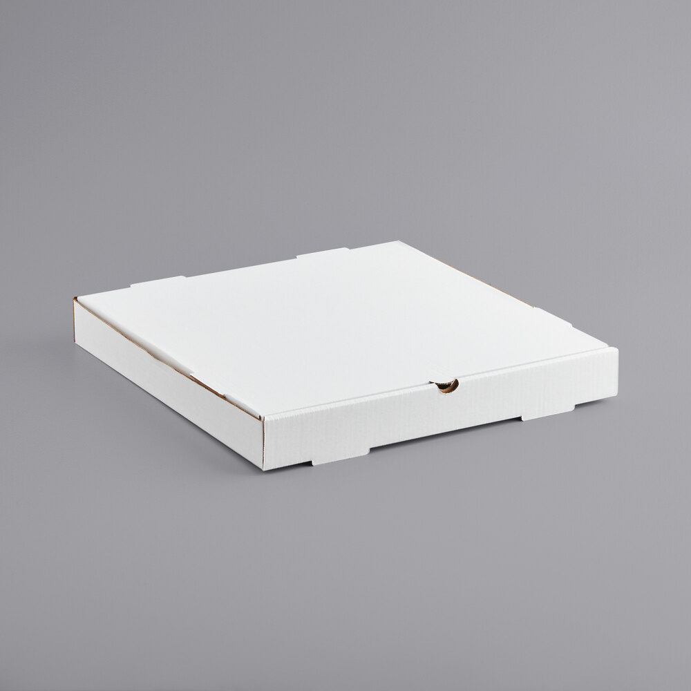16" White Pizza Boxes (customizable) - 50/Case