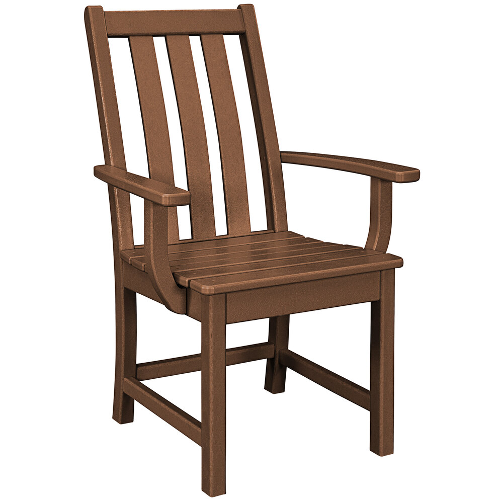 POLYWOOD Vineyard Teak Dining Arm Chair
