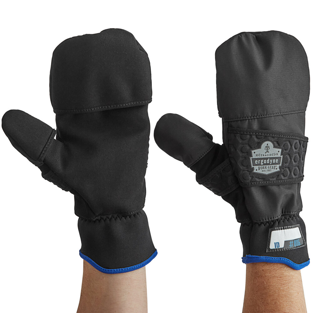 Ergodyne 17342 ProFlex 816 Thermal Fingerless Work Gloves / Flip-Top ...