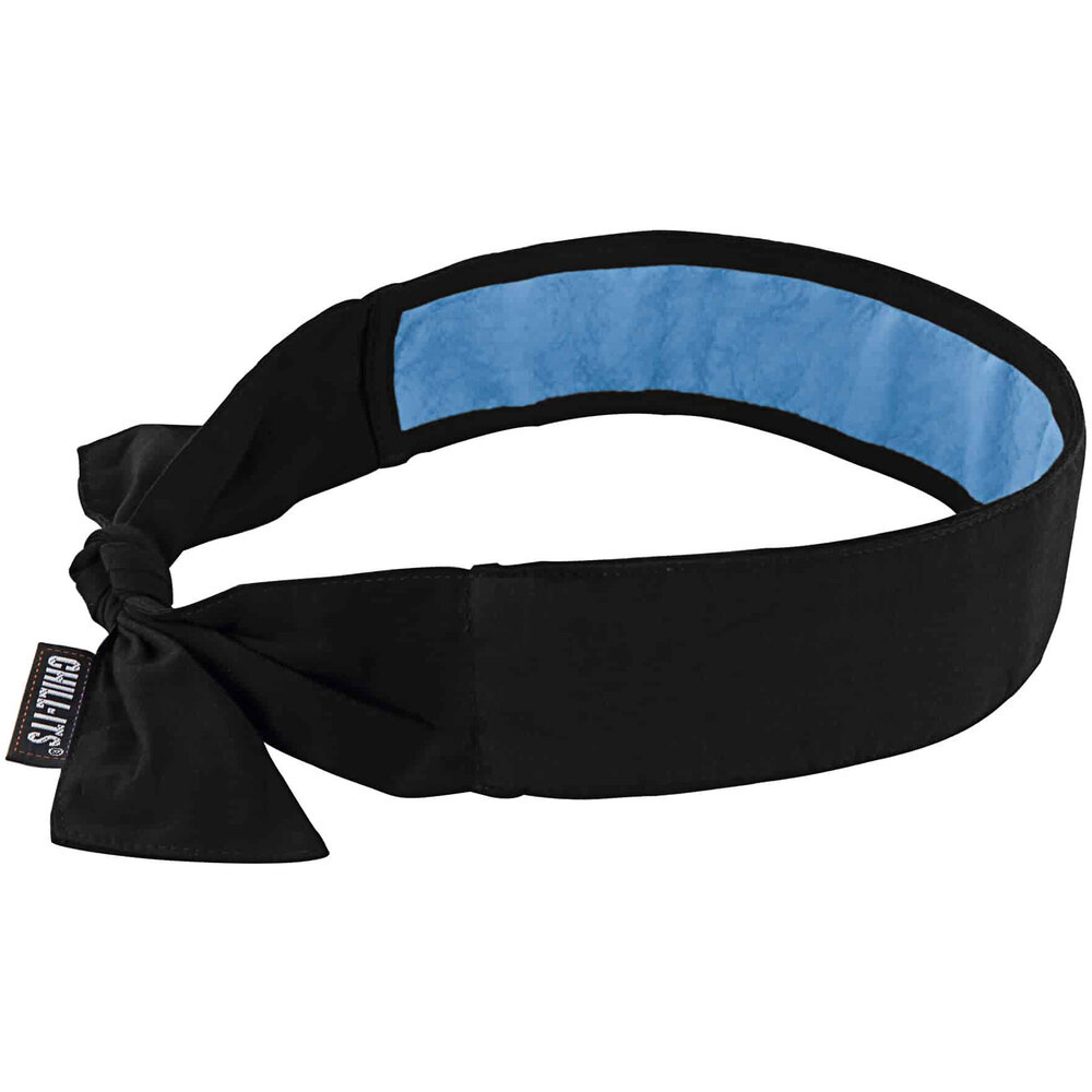 Ergodyne 12565 Chill-Its 6700CT Black Evaporative Cooling Bandana
