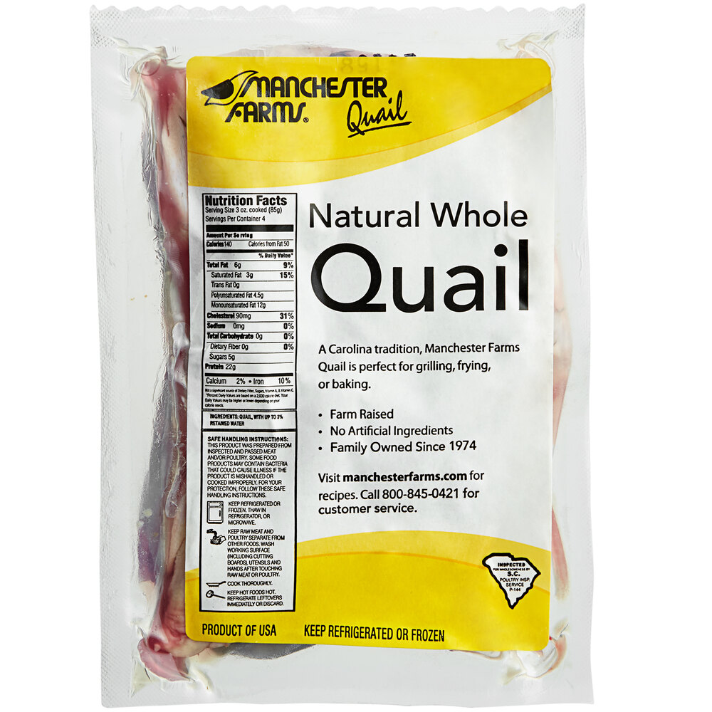 Manchester Farms 5 oz. Fresh Whole Quail - 80/Case