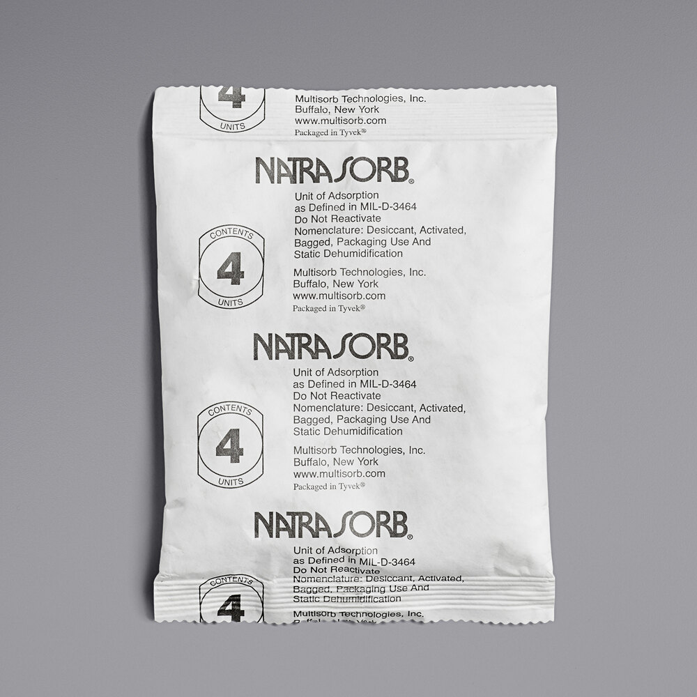 Multisorb NatraSorb 4 Units Desiccant Silica Packet 02-03127DG03 - 500/Case