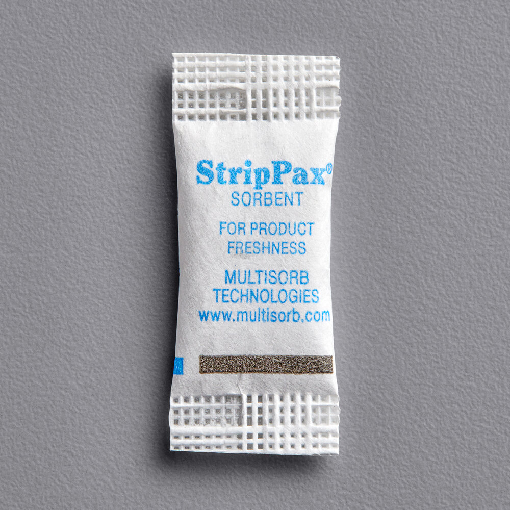 Multisorb StripPax 1/2 Gram Desiccant Silica Packet 02-30021CG102 - 12,000/Case