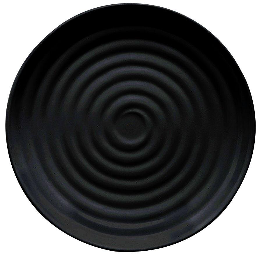 GET ML-82-BK Milano 10 1/4" Black Melamine Round Plate - 12/Pack