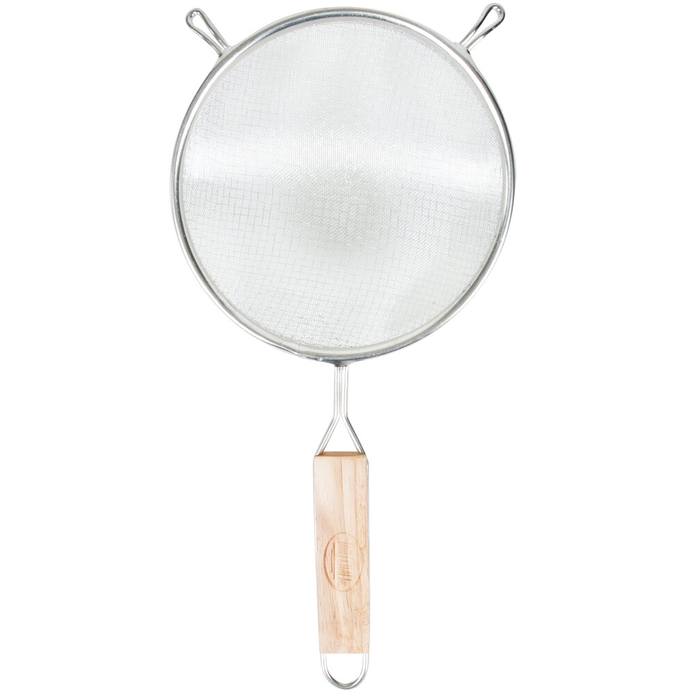 Tablecraft 82 6 1/4" Fine Tin Double Mesh Strainer