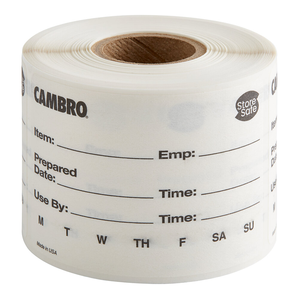 Cambro 23SLB250 250 Count StoreSafe 3" x 2" Printed Dissolvable Product ...