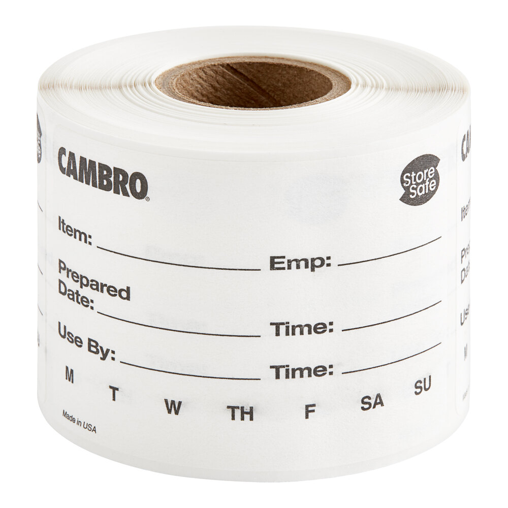 Cambro 23SLB250 250 Count StoreSafe 3" x 2" Printed Dissolvable Product ...