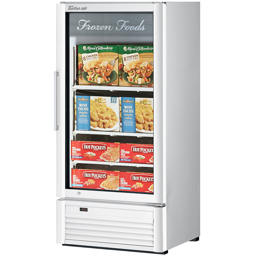 Turbo Air Super Deluxe TGF-10SD-N-W 25 3/4" White Swing Door Freezer