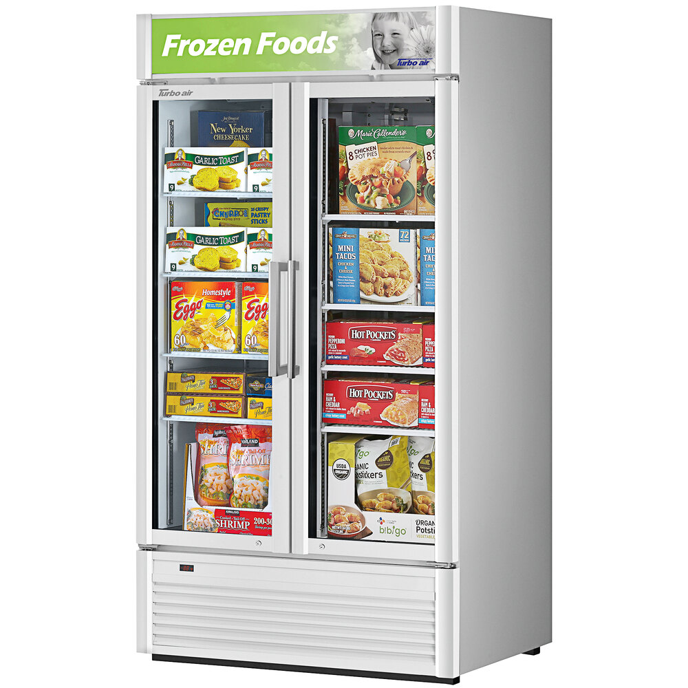Turbo Air Super Deluxe TGF-35SD-N-W 35 5/8" White Swing 2 Door Freezer ...