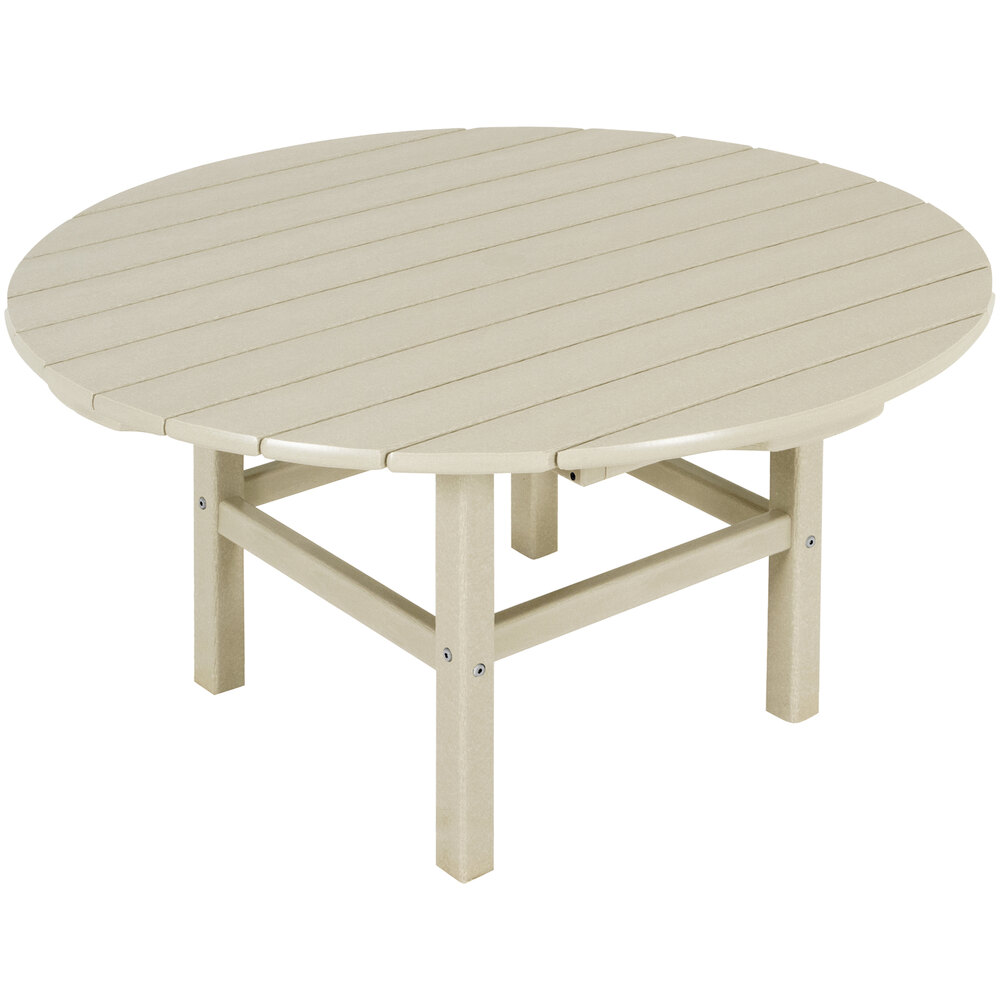 POLYWOOD 38" Sand Round Conversation Table