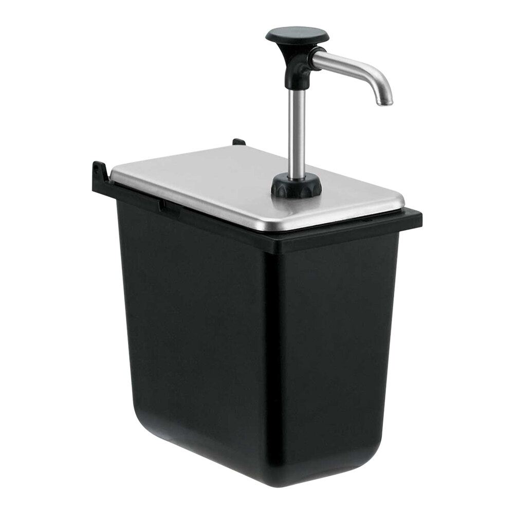 Server Stainless Steel 0.25 oz. Eco Pump with Lid for 1/9 Size Jar