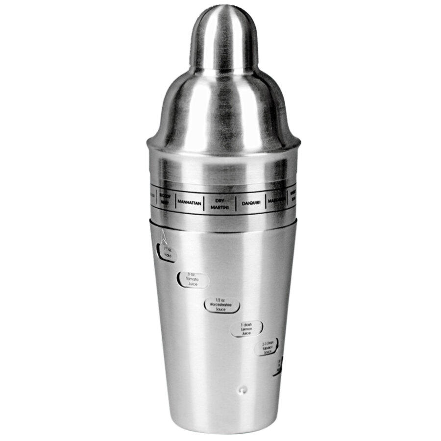 Franmara Twist & Shake 24 oz. Cocktail Shaker with Printed Recipes 8153 BXR