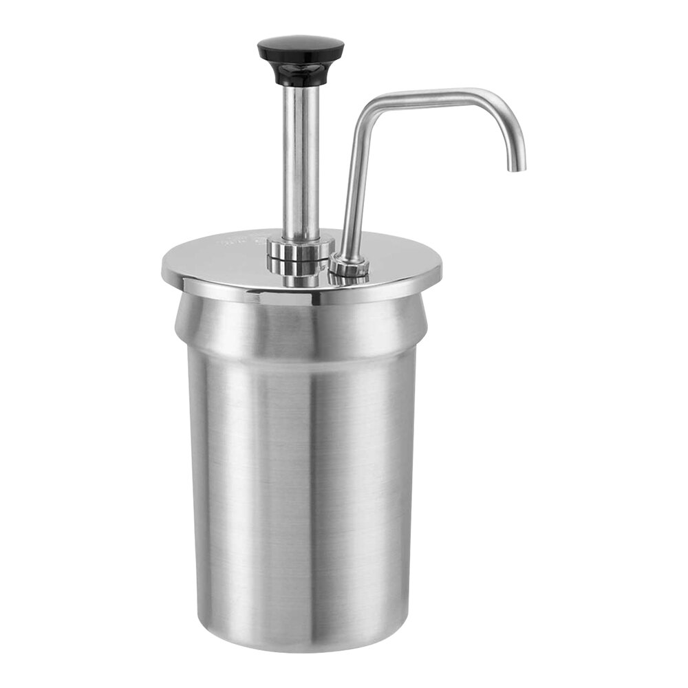 Server Stainless Steel 1 oz. Inset Pump with Lid for 2.5 Qt. Vegetable ...