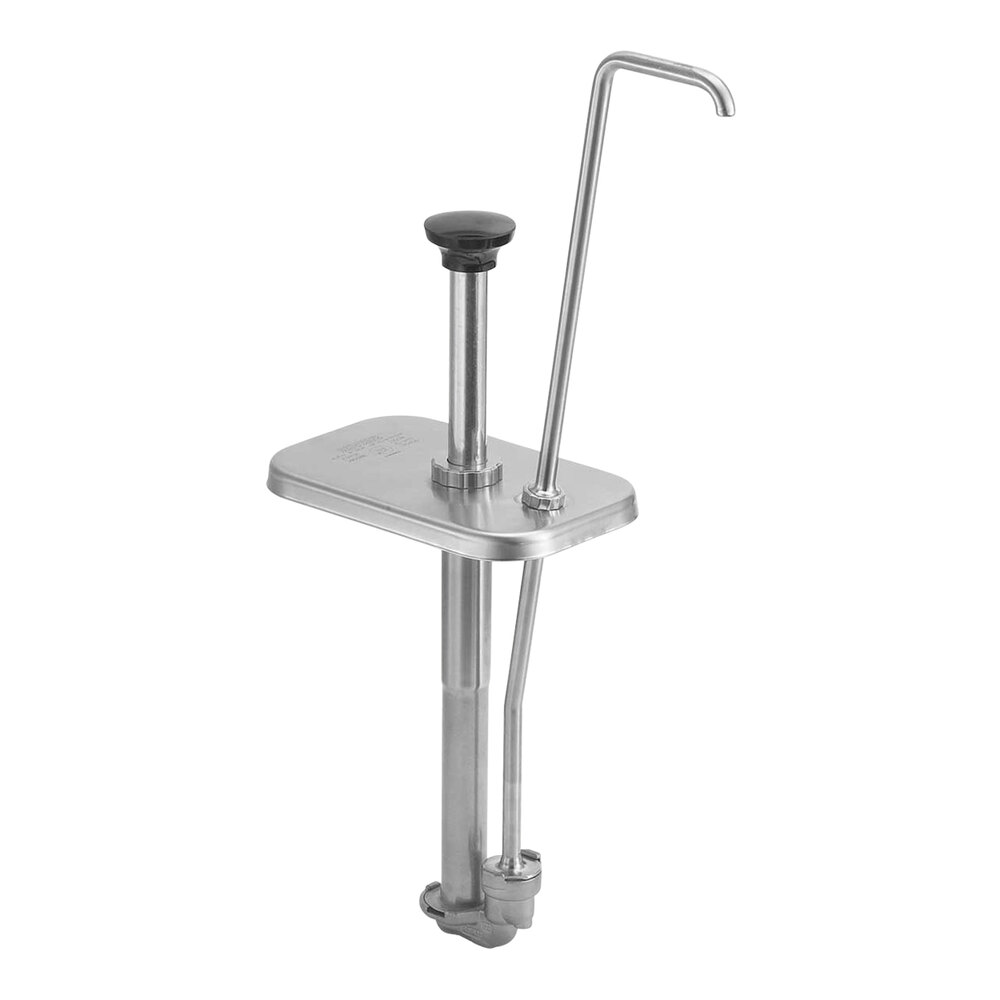 Server 1.25 oz. Stainless Steel Tall Spout Pump with Lid for Standard 3 ...
