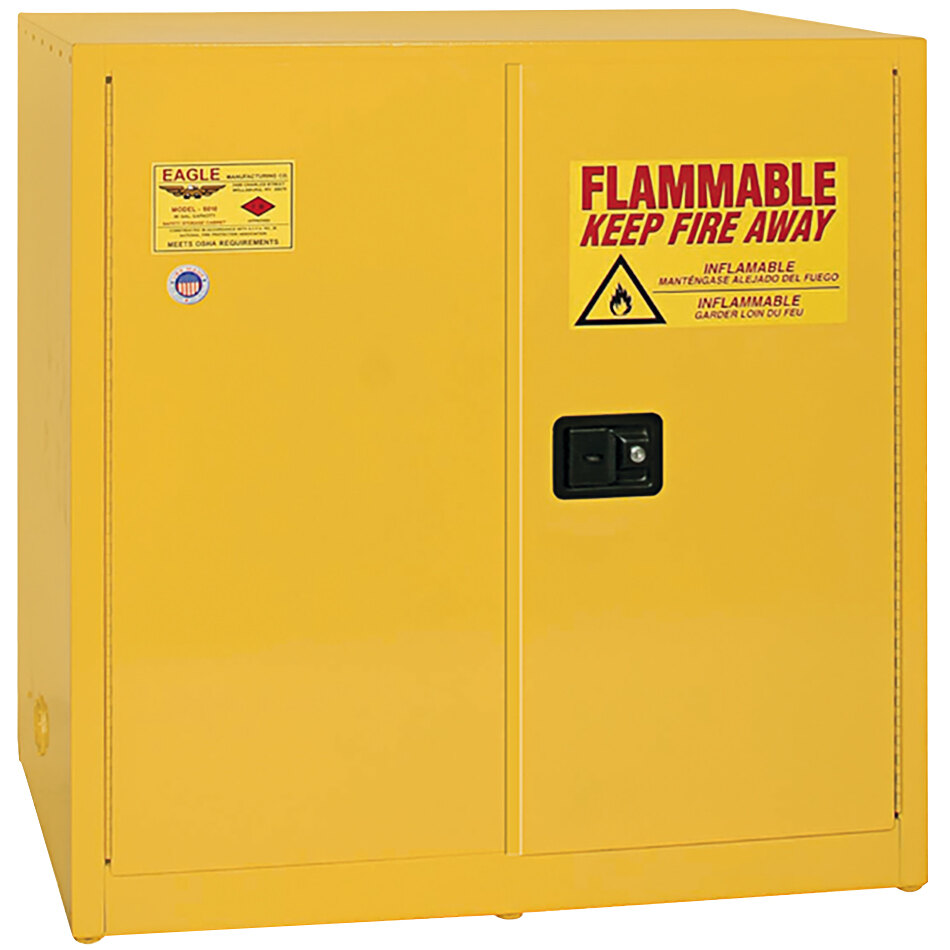 Eagle Manufacturing 60 Gallon Yellow Flammable Liquid Safety Cabinet ...